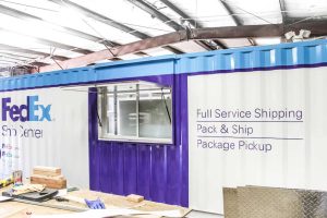 FedEx Mobile Office Shipping Container - Cruising Kitchens