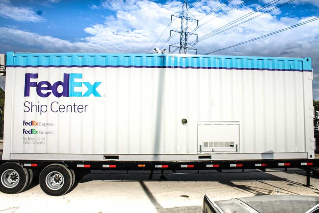 FedEx Mobile Office Shipping Container - Cruising Kitchens