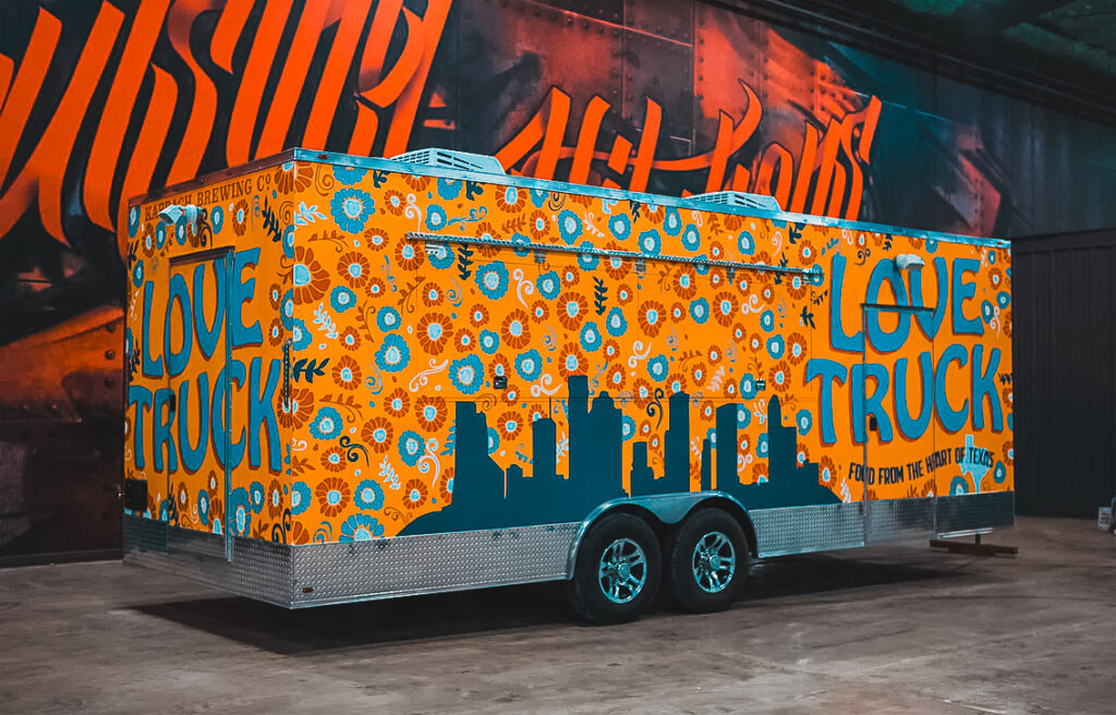 Karbach Love Truck Food Trailer - Cruising Kitchens